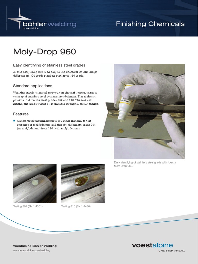 Avesta Moly Drop 960 | PDF | Stainless Steel | Steel