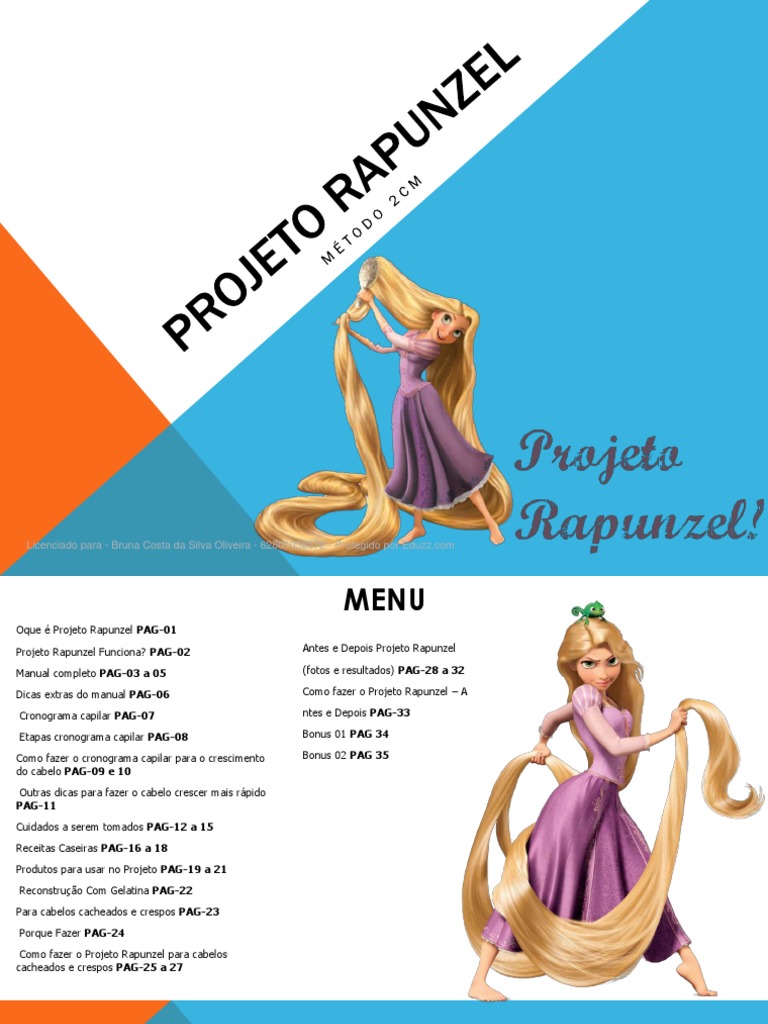 Projeto Rapunzel Atualizado | PDF | Cabelo | Xampu