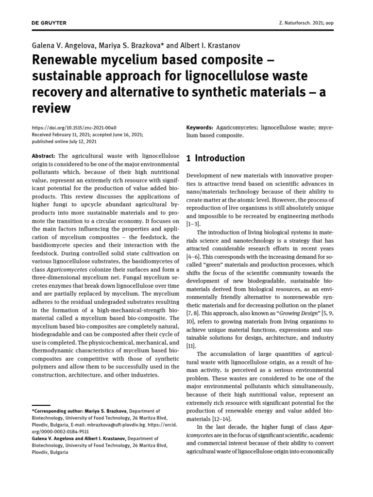 Angelova 2021 | Download Free PDF | Lignin | Fungus
