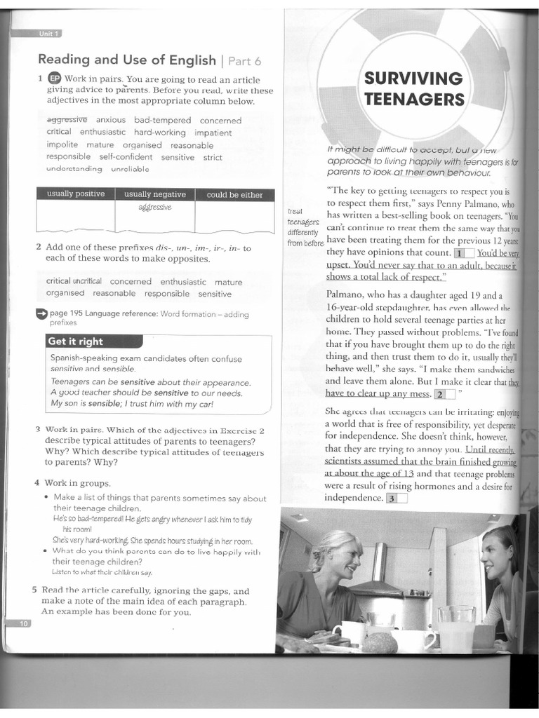 Reading and use of English Unit 1 B2 (3) | PDF
