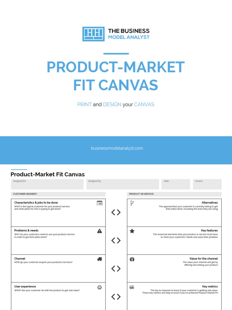 Product Market Fit Template A4 | PDF | Computing | Business