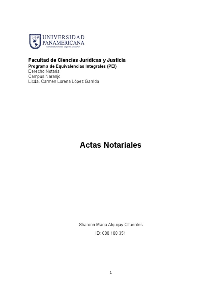Actas Notariales y Procedimientos | PDF | Documentos legales | Justicia