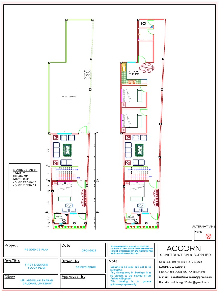First & Second Floor Plan - Final Plan | PDF | Stairs | Pedestrian ...