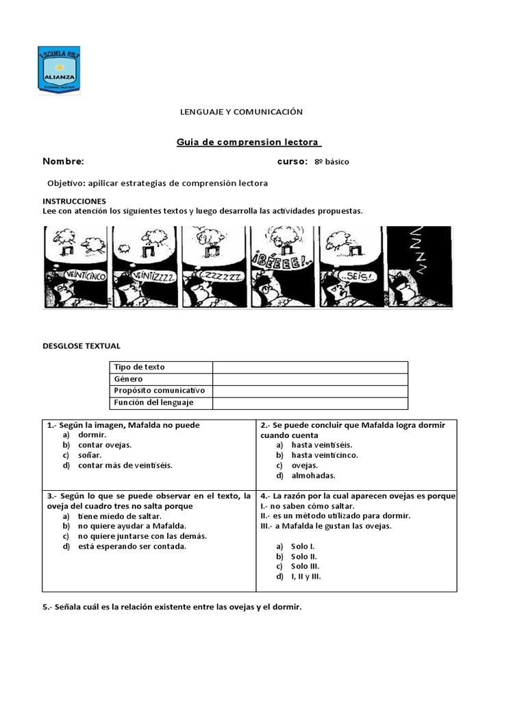 Guia de Comprension Lectora Nro2 8vo | PDF | Pobreza | Pobreza e indigencia