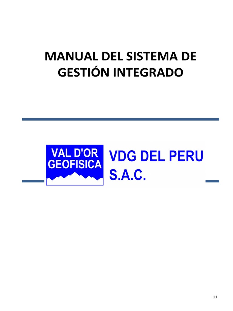 Manual del Sistema de Gestión Integrado | PDF | Seguridad y salud ...