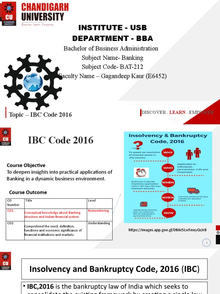 IBC Code | PDF | Bankruptcy | Business