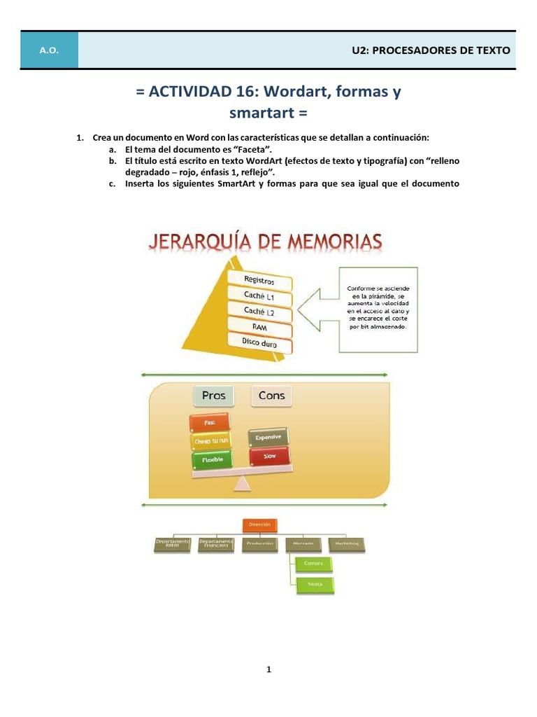 ACTIVIDAD 18 WordART SmartArt PDF | PDF | Informática