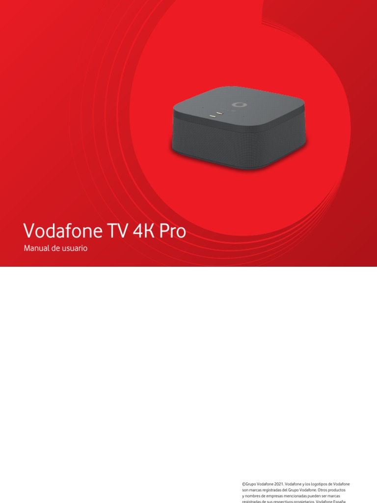 Manual Usuario Vodafone TV 4K Pro2022 PDF | PDF | Televisión | Bluetooth