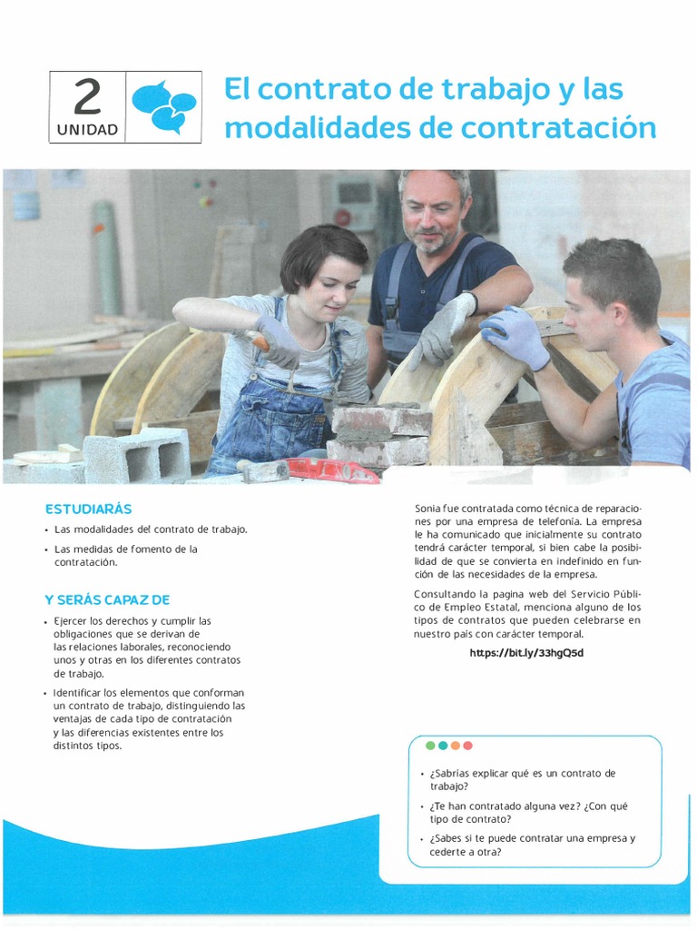 02 - El Contrato de Trabajo y Las Modalidades de Contratación | PDF | Salario | Derecho laboral