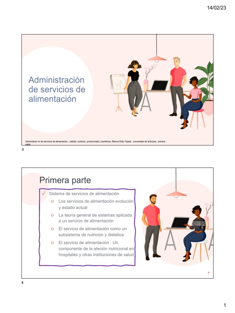 2023-1 Admon Servicio Alimentos Capitulo 1 | PDF | Dietético | Alimentos