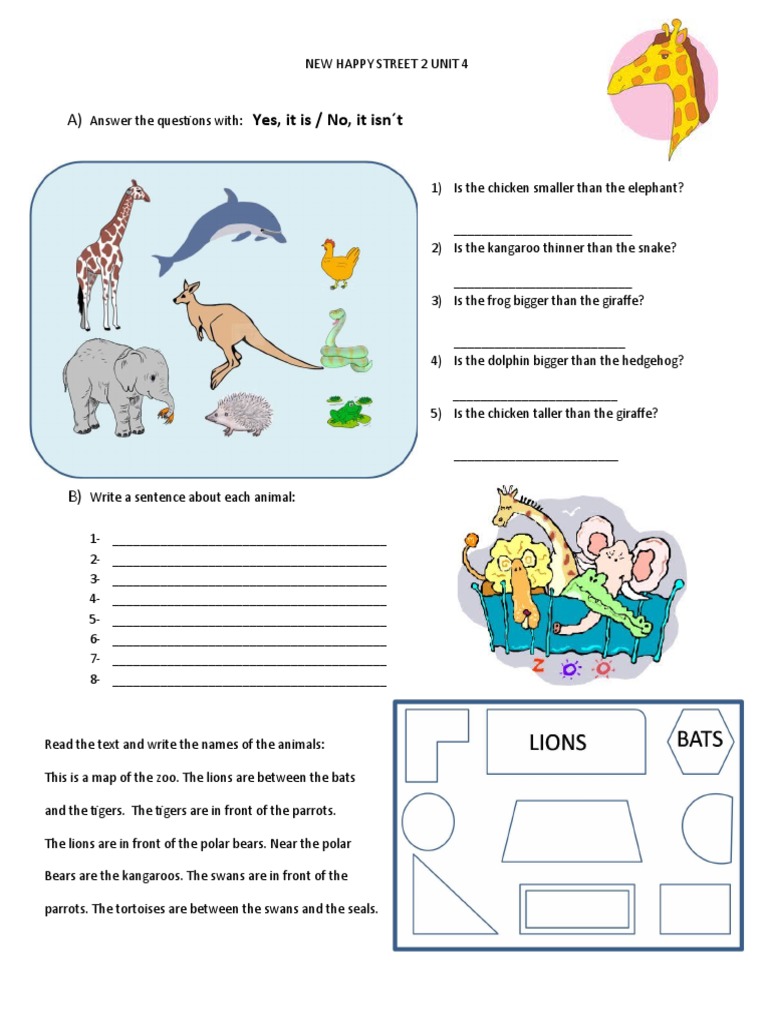 Animals - Comparatives - Unit 4 | PDF | Teaching Methods & Materials ...