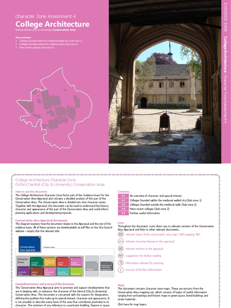 DRAFT Character Zone Assessment 4 College Architecture | PDF | Gardens | Architectural Design