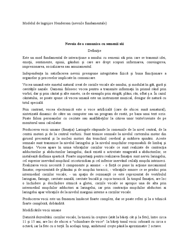 Nevoia de A Comunica | PDF