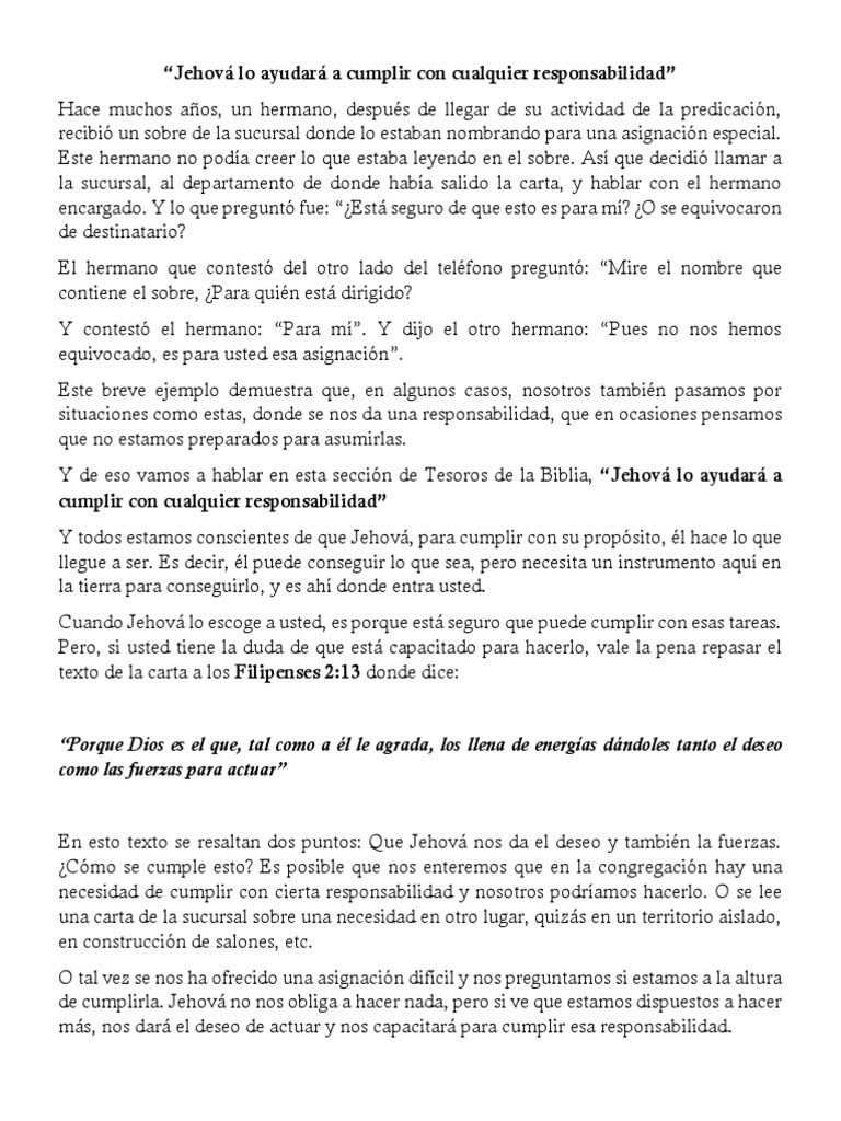 Jehová te capacita para servir | PDF