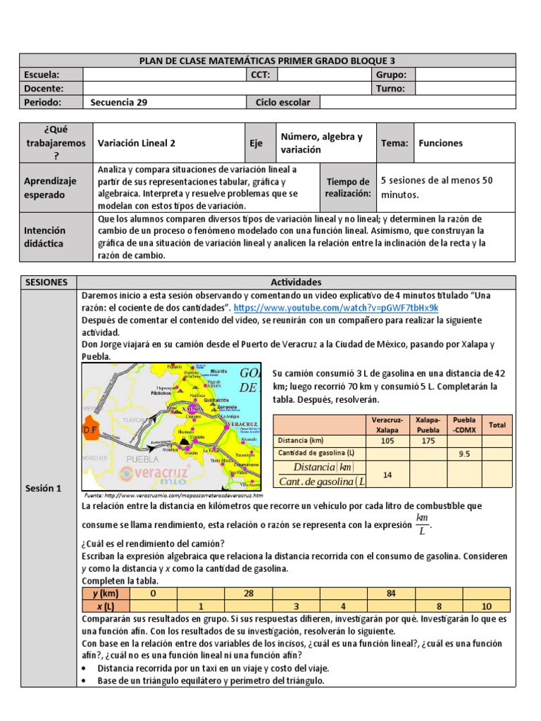 Variación Lineal en Matemáticas 1º Grado | PDF | Línea (geometría ...