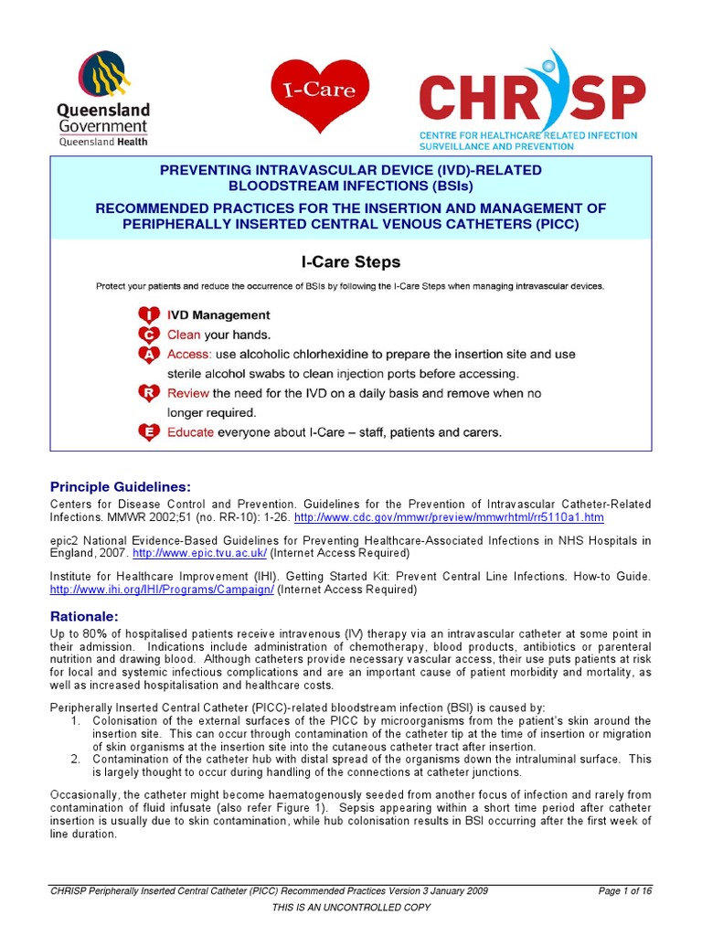 Picc Infection PDF | PDF | Intravenous Therapy | Medical Specialties