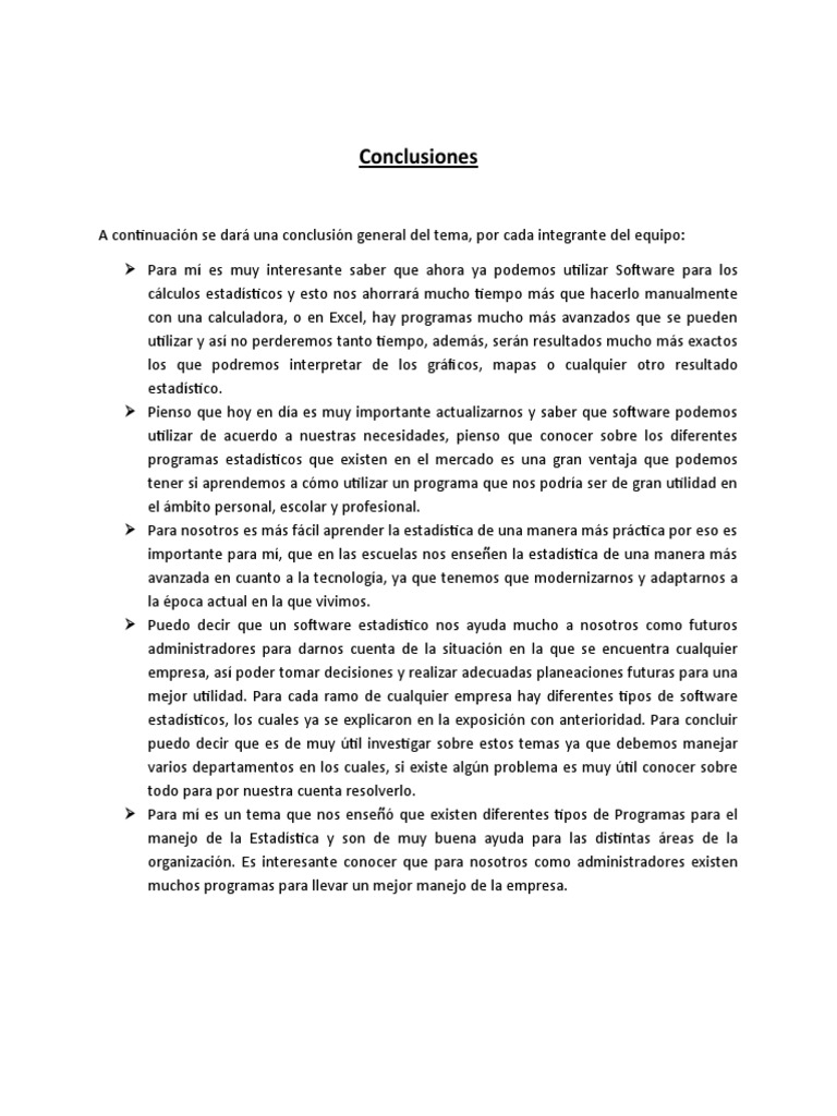 Conclusiones | PDF