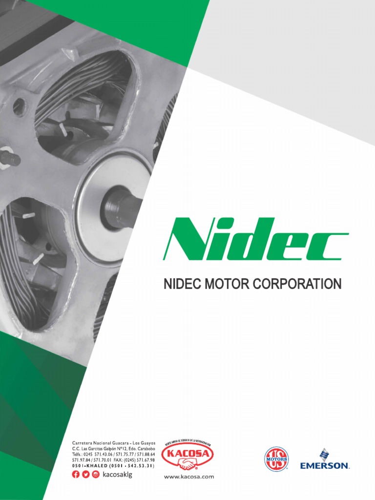 Catalogo Final Motores Nidec Kacosa | PDF