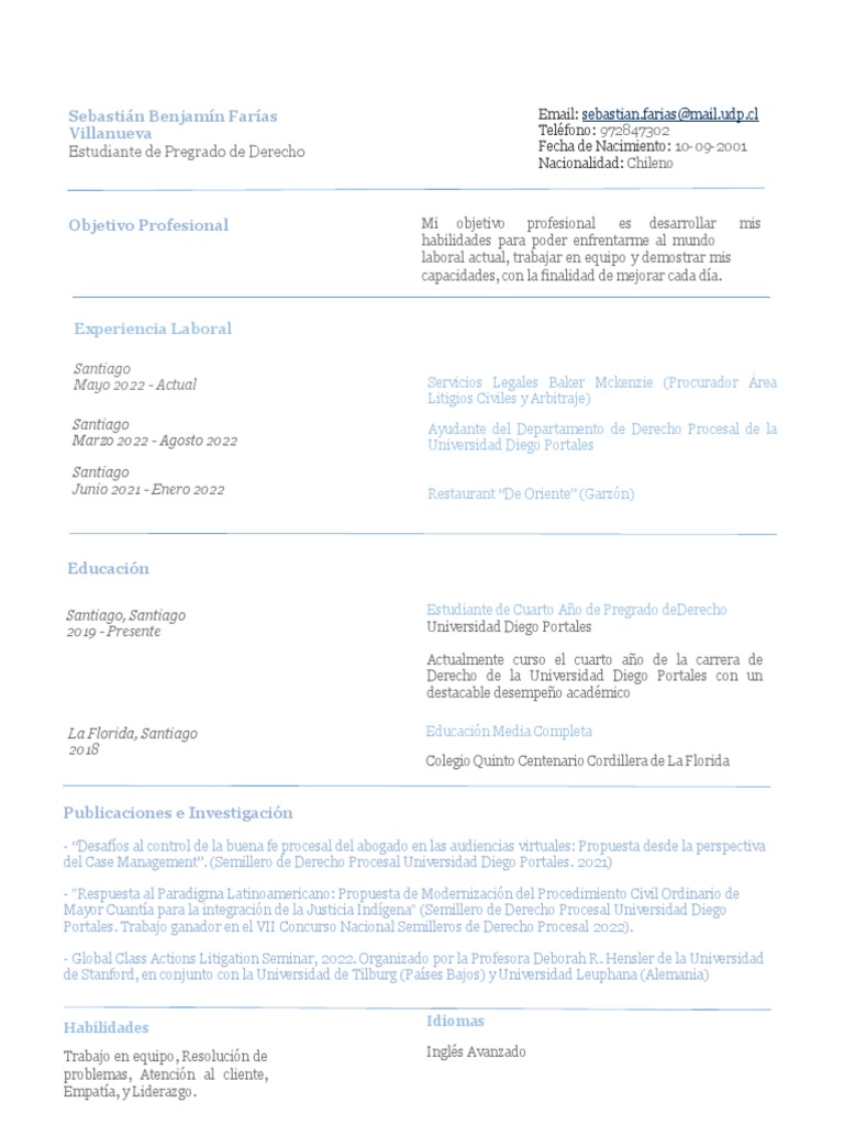 CV - Sebastián Farías PDF | PDF
