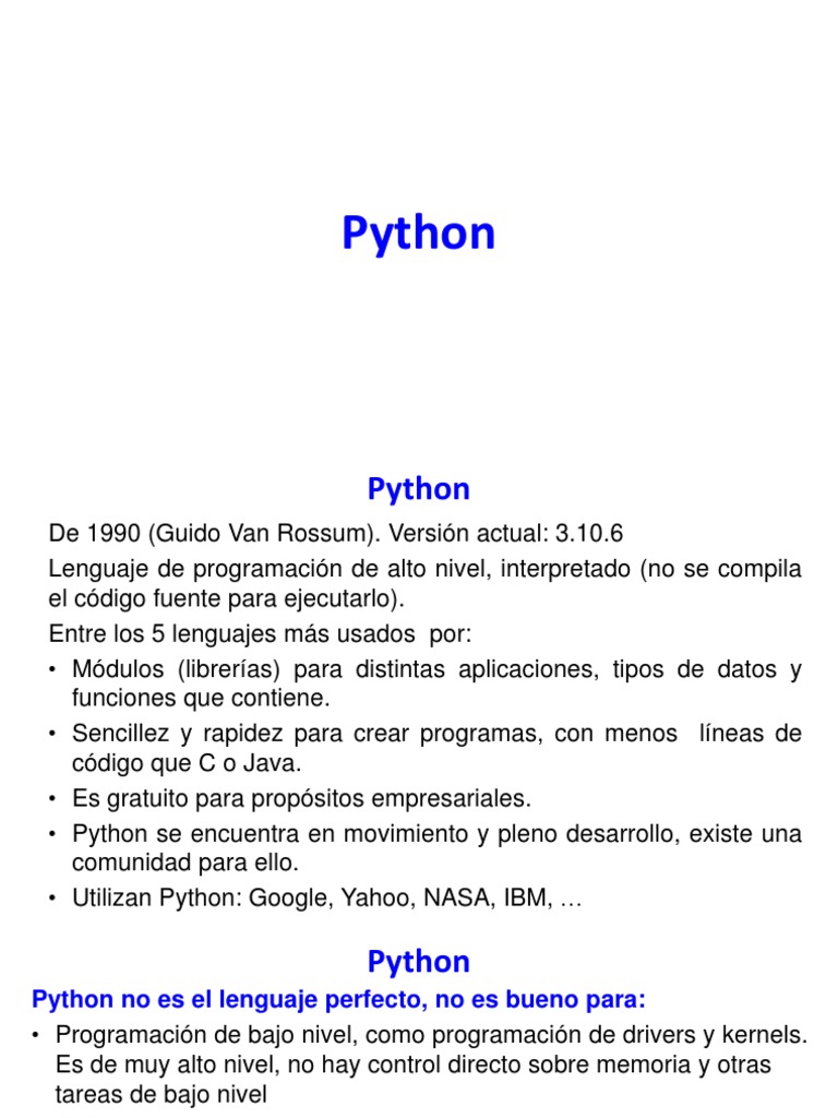 8 1python0 | PDF | Python (lenguaje de programación) | Programación de ...
