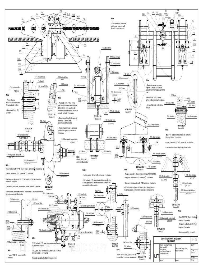 Plano de Ensamble Freno V5 | PDF | Bienes manufacturados | Ingeniería ...