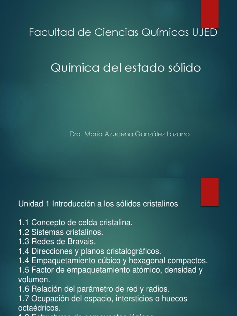 1 Introducción sólidos cristalinos | PDF | Enlace iónico | Ion