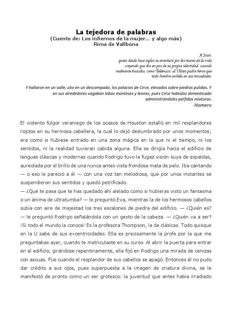 La Tejedora de Palabras PDF | PDF