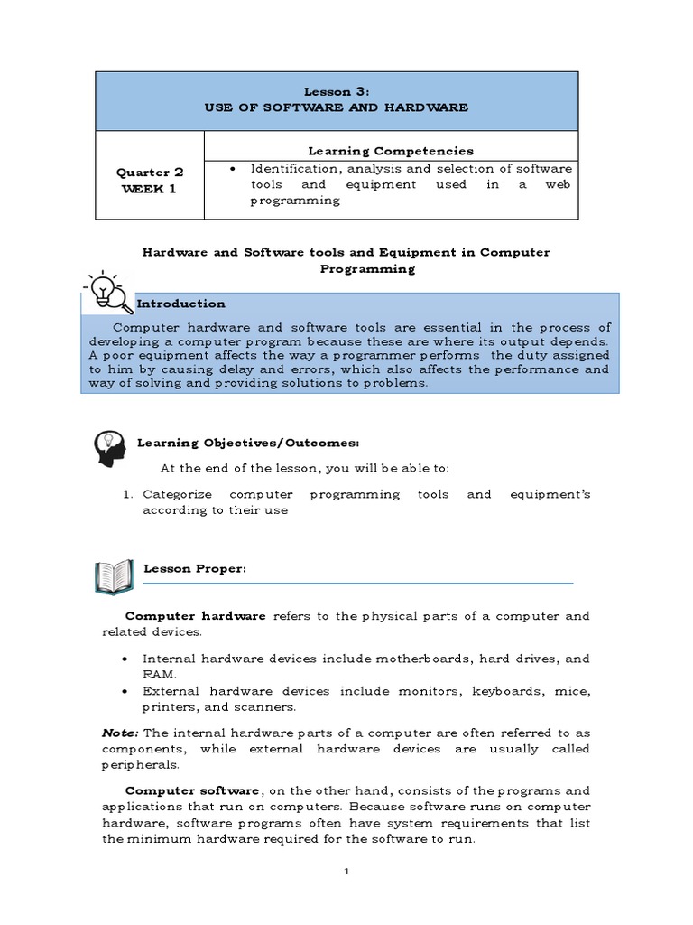 Q2 Computer 10 New Week 1 | PDF | Operating System | Computer Hardware