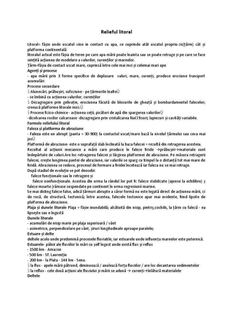 Relieful Litoral | PDF