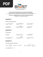 Limits and Continuity Questions for MAT122 | PDF | Teaching Methods ...