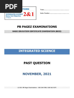 BECE 2025 Science Objective Test Questions | PDF