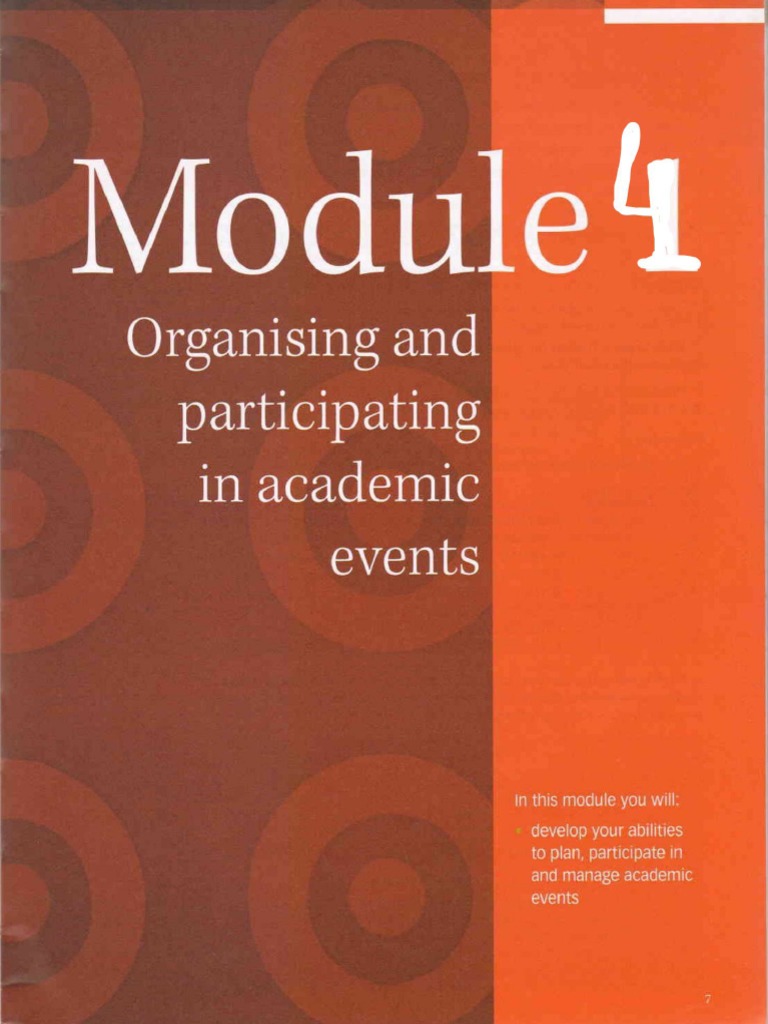Organising and Participating in Academic Events | PDF