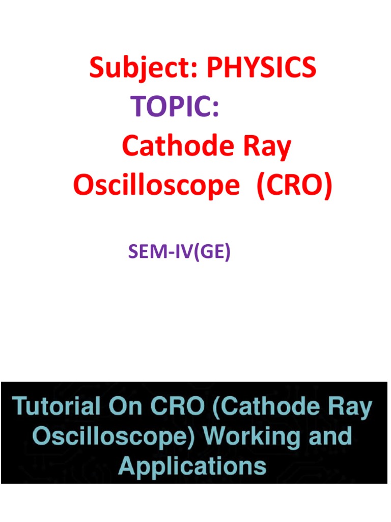 1586276969049cathode Ray Oscilloscope (CRO) | PDF | Amplitude | Phase ...