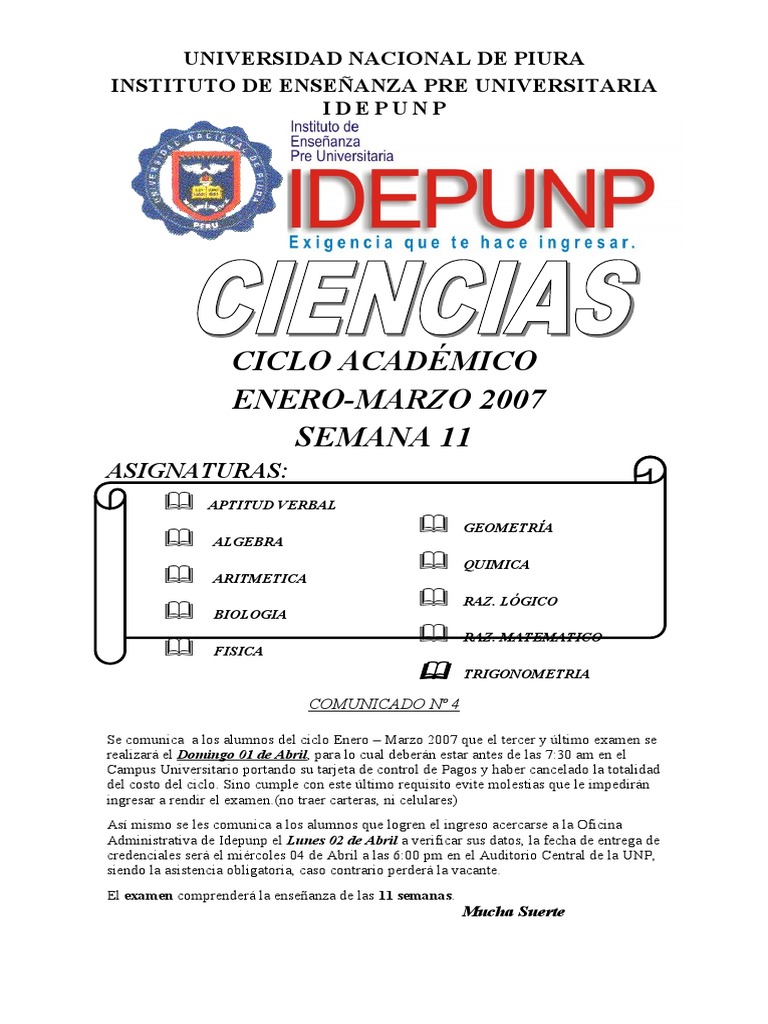 Caratula de Semanas 11 Ciclo Regular | PDF