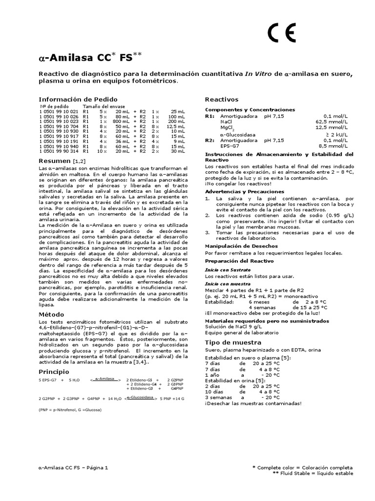 Amilasa Elit | PDF | Especialidades Medicas | Anatomia animal
