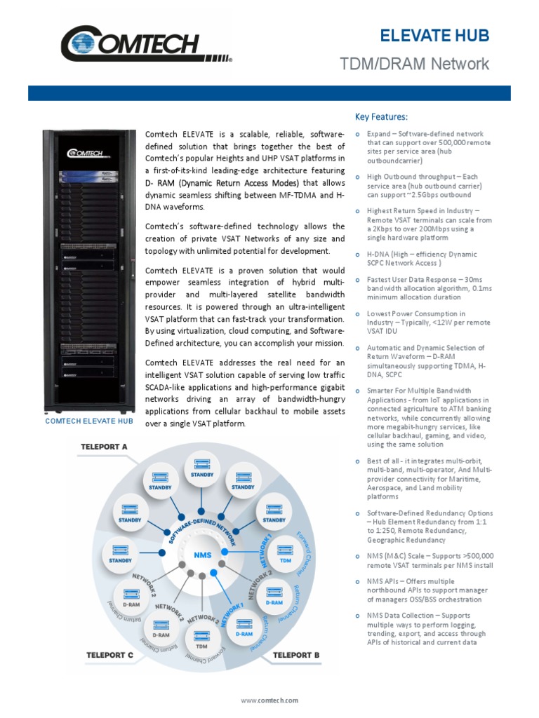 Comtech ELEVATE HUB REV1.6 10 26 2022 | PDF | Computer Network | Cloud Computing