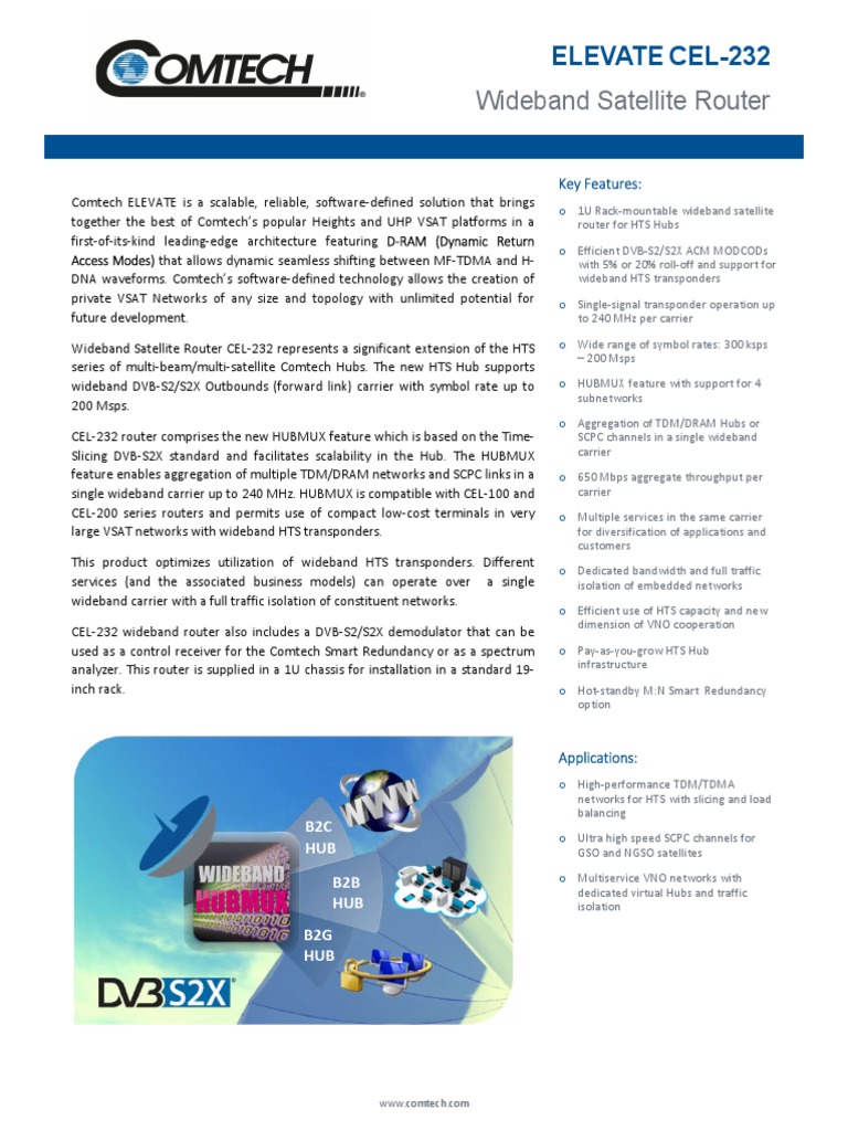 Comtech ELEVATE 232 REV1.6 10 26 2022 | PDF | Information And Communications Technology ...