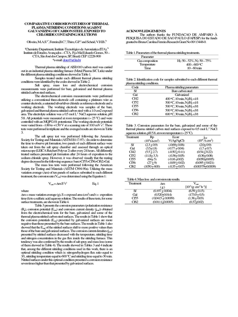 Comparative Corrosion Study | PDF | Corrosion | Electricity