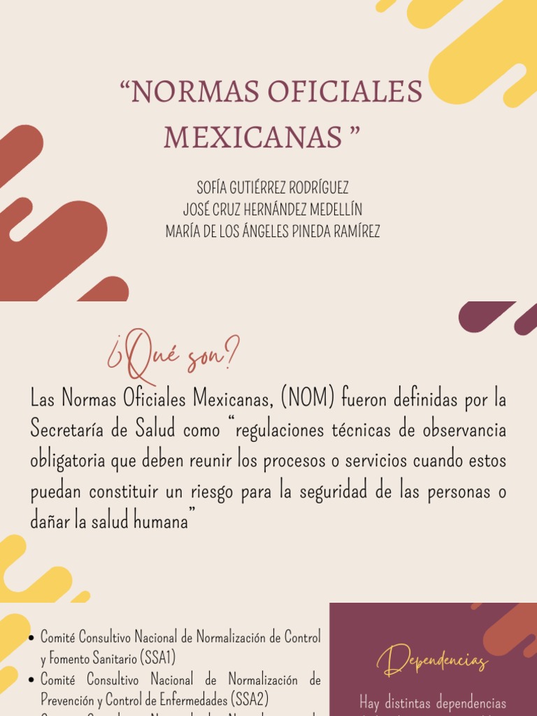 Normas Oficiales Mexicanas (NOM): Definición, clasificación y ...