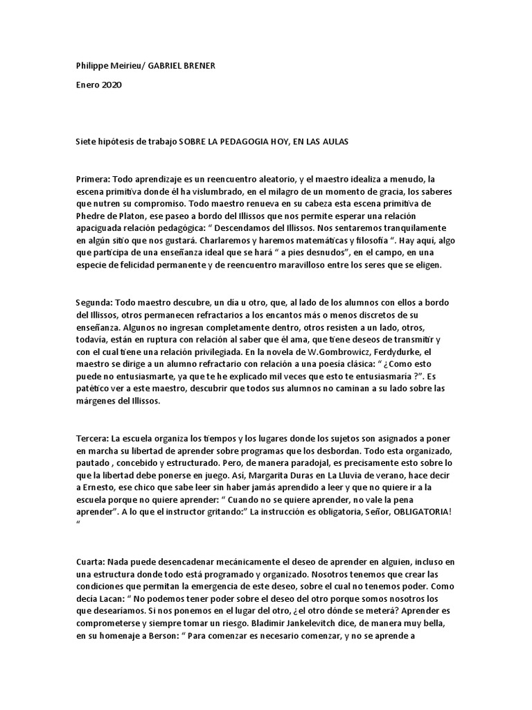 Gabriel Brener | PDF | Verdad | Motivación