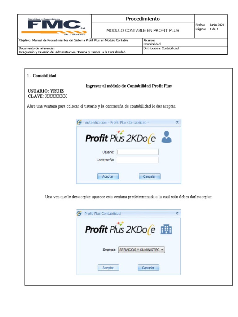 Manual Contable en Profit Plus | PDF | Contabilidad | Industrias de ...