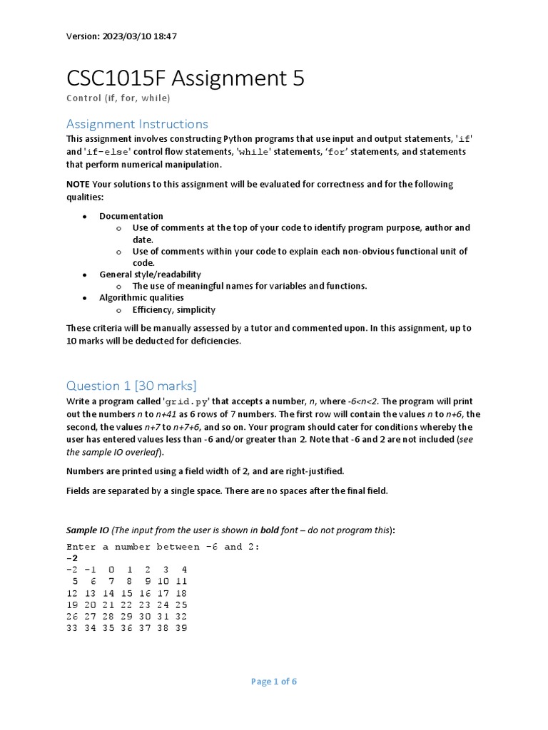 Control If For While Pdf Control Flow Software 6932