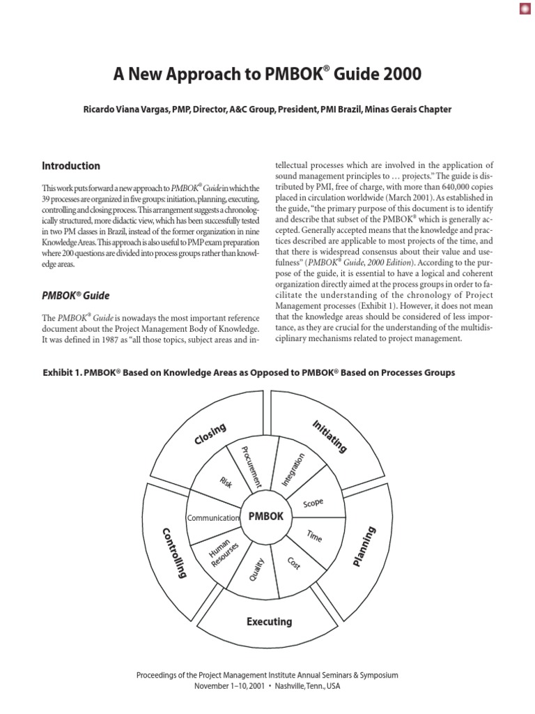 A New Approach To PMBOK Guide 2000 | PDF | Project Management | Project ...
