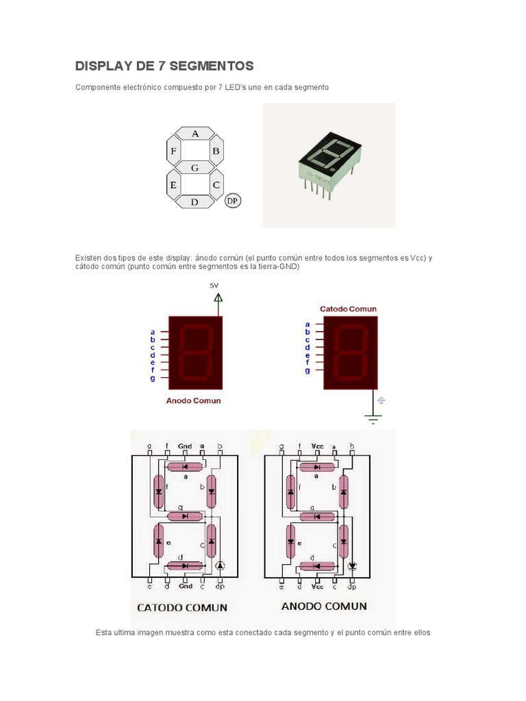 DISPLAY DE 7 SEGMENTOS | PDF