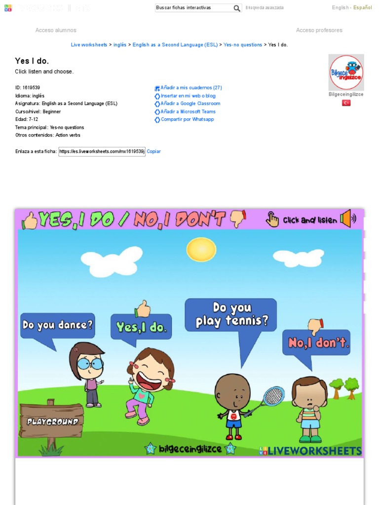 Ejercicio de Yes I Do | PDF