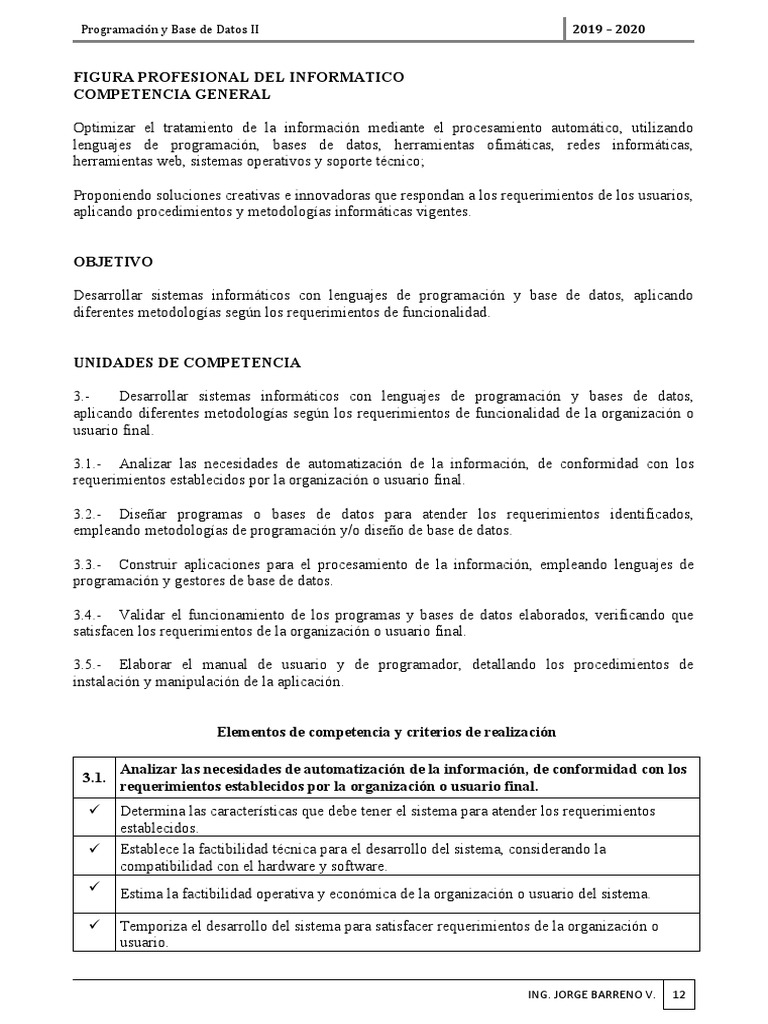Programacion y Base de Datos II | PDF | Lenguaje de programación ...