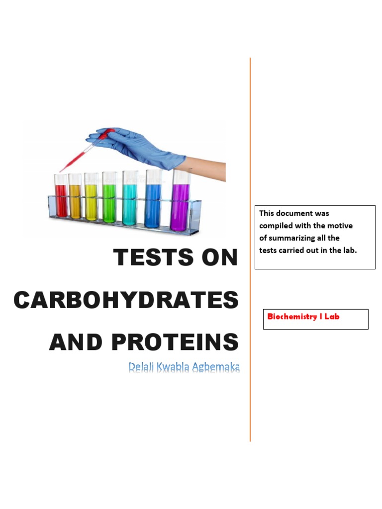 Test For Carbohydrates & Proteins | PDF | Carbohydrates | Organic Compounds