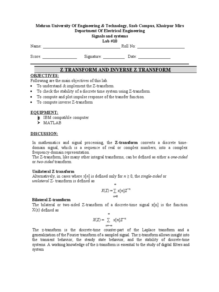 Ss Lab10 | PDF | Mathematical Relations | Computer Engineering