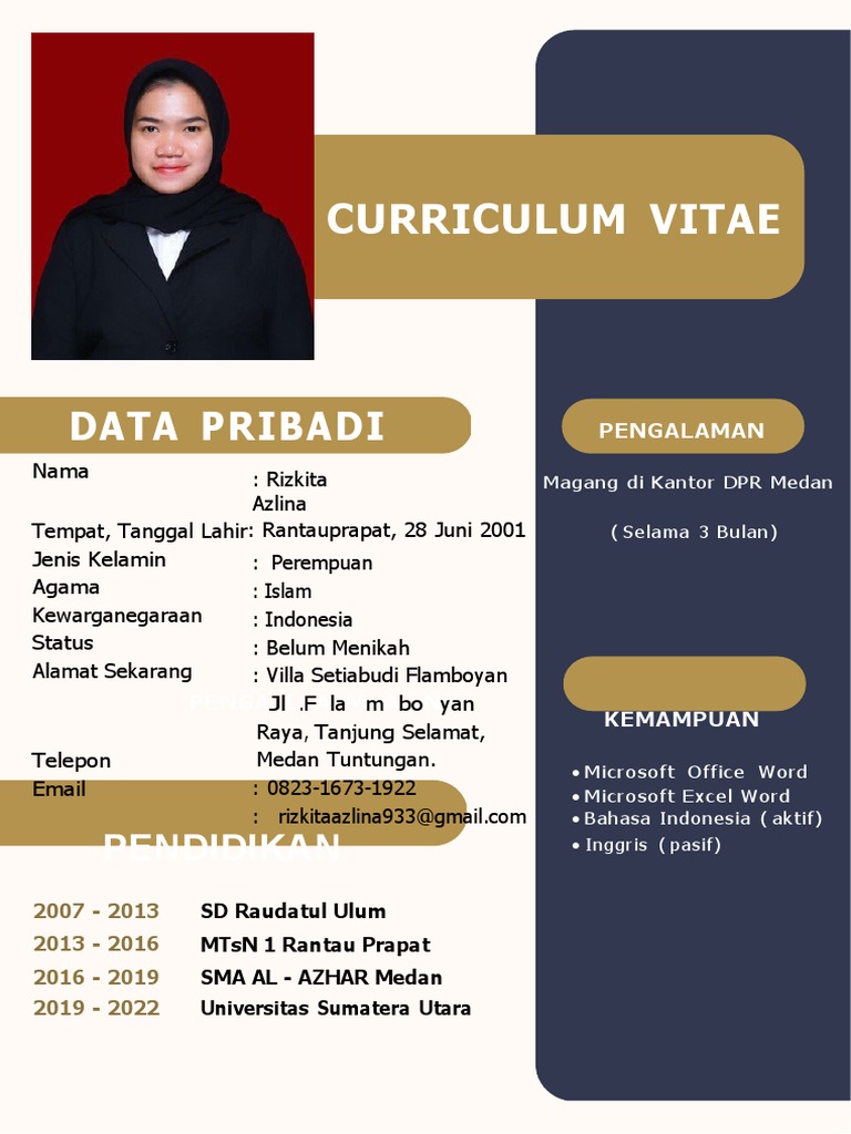 Curriculum Vitae: Data Pribadi | PDF