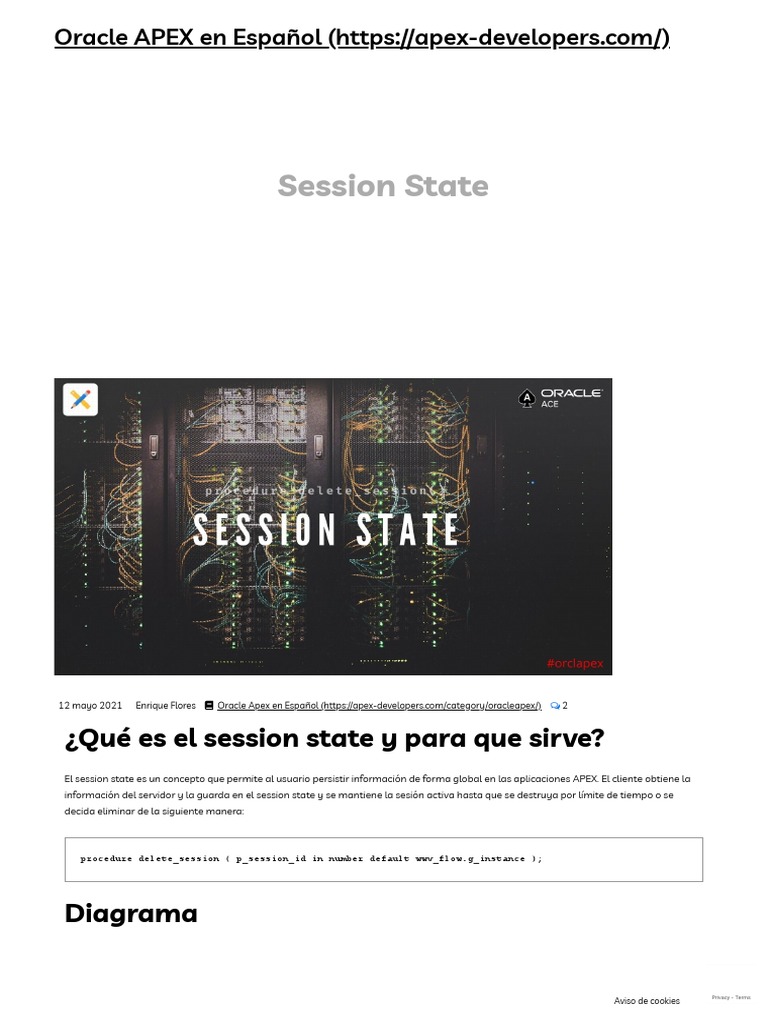 Session State - Oracle APEX en Español | PDF | Cookie HTTP | Ingeniería Informática